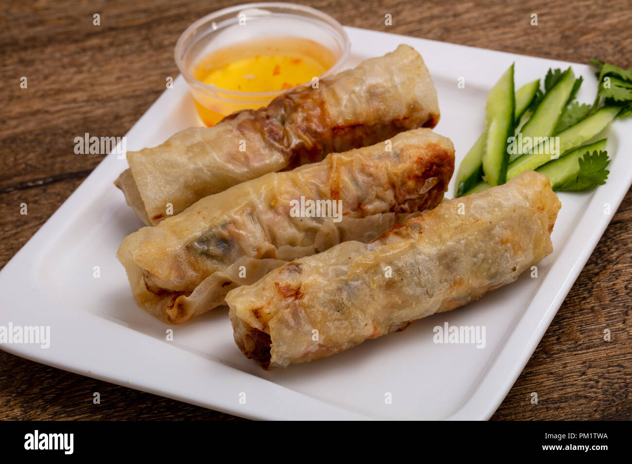 Vietnamese spring roll with meat Stock Photo - Alamy