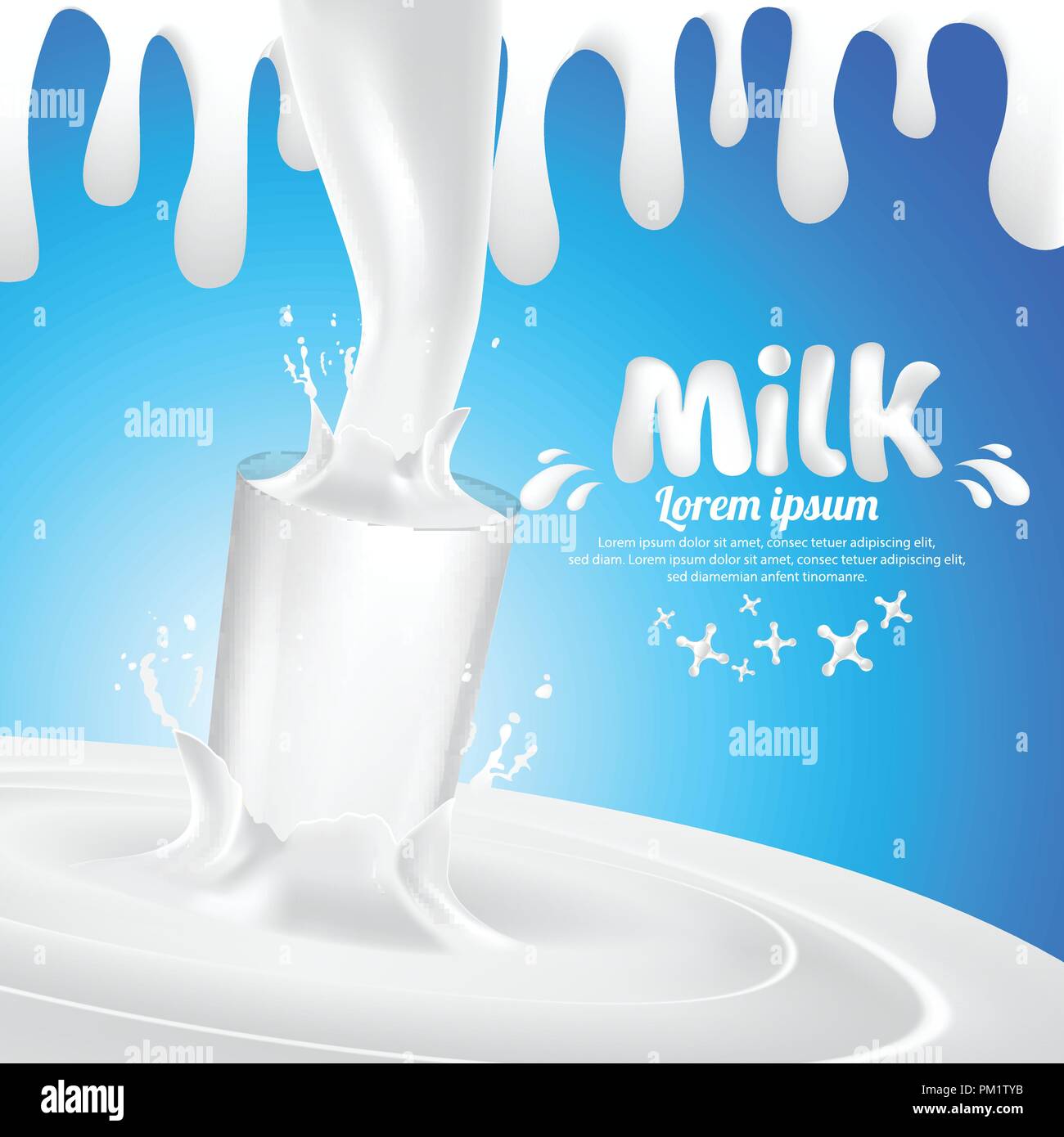 Milk Glass Splash Vector Background Illustration Stock Vector Image And Art Alamy