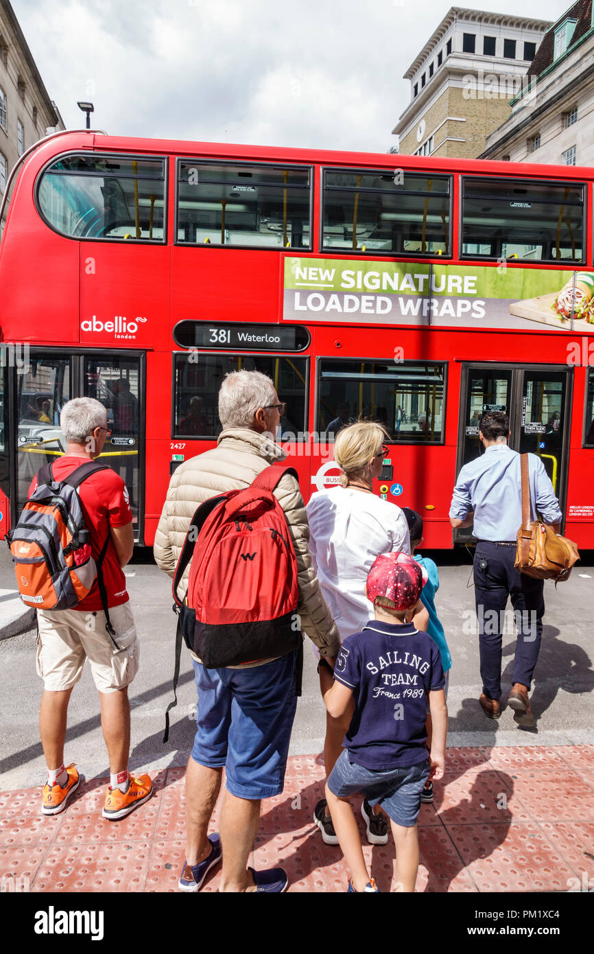 Boy on double decker bus in london hi-res stock photography and images ...
