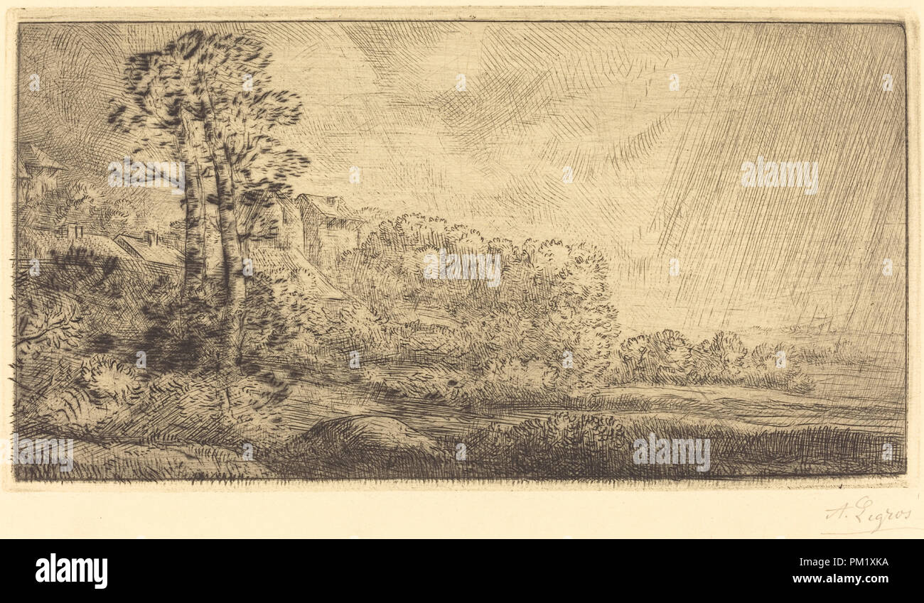 Landscape with Two Trees (Paysage aux deux arbres). Medium: etching and ...