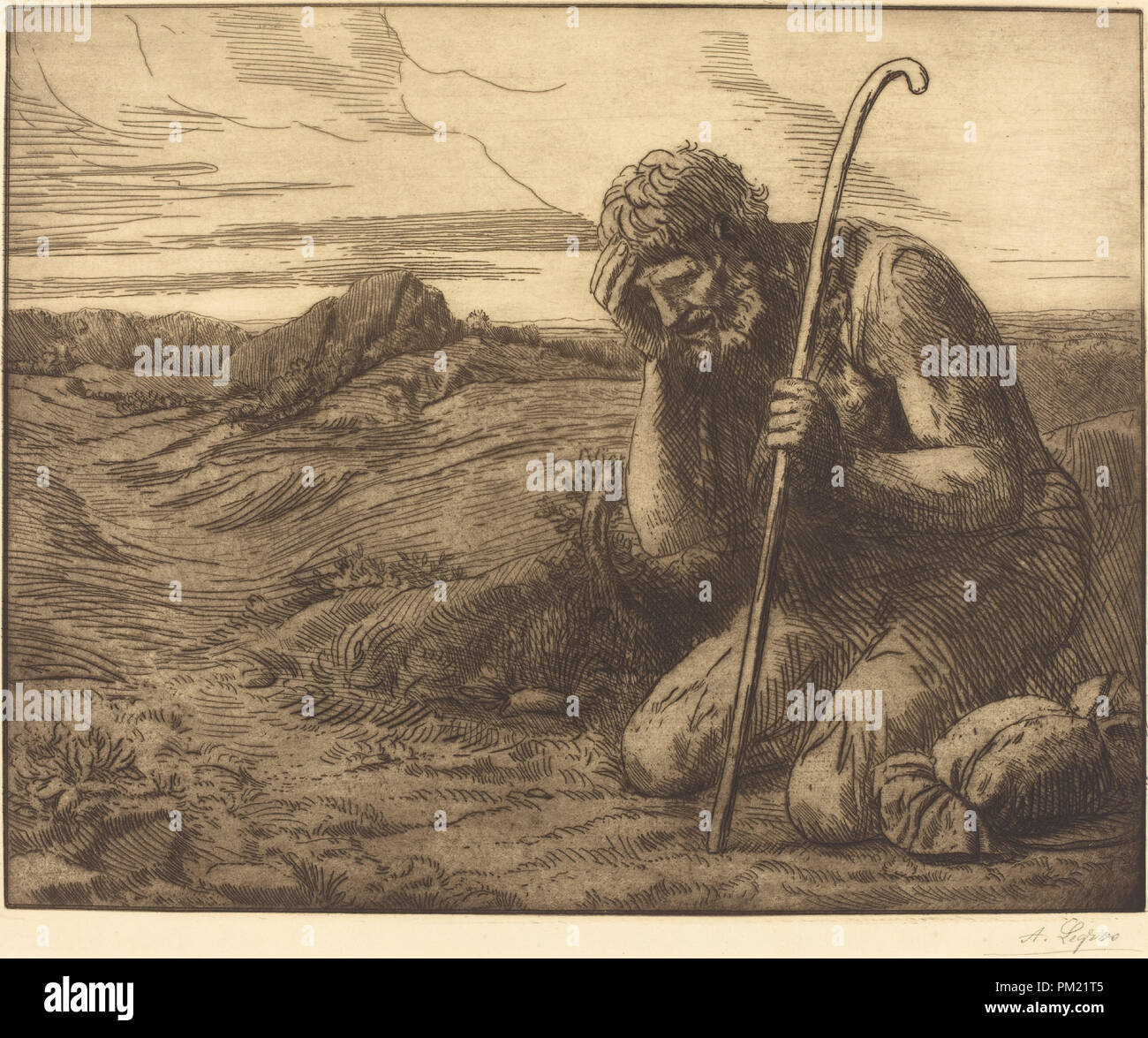 The Prodigal Son, 6th plate (L'enfant prodigue). Medium: etching and ...