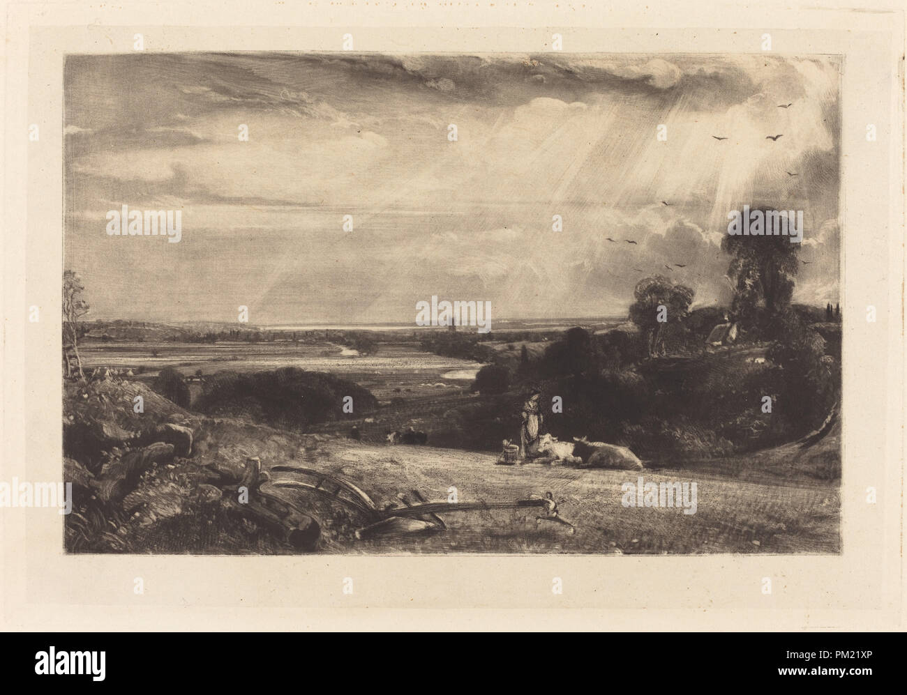 Summer Morning. Dated: in or after 1830. Medium: mezzotint [progress ...
