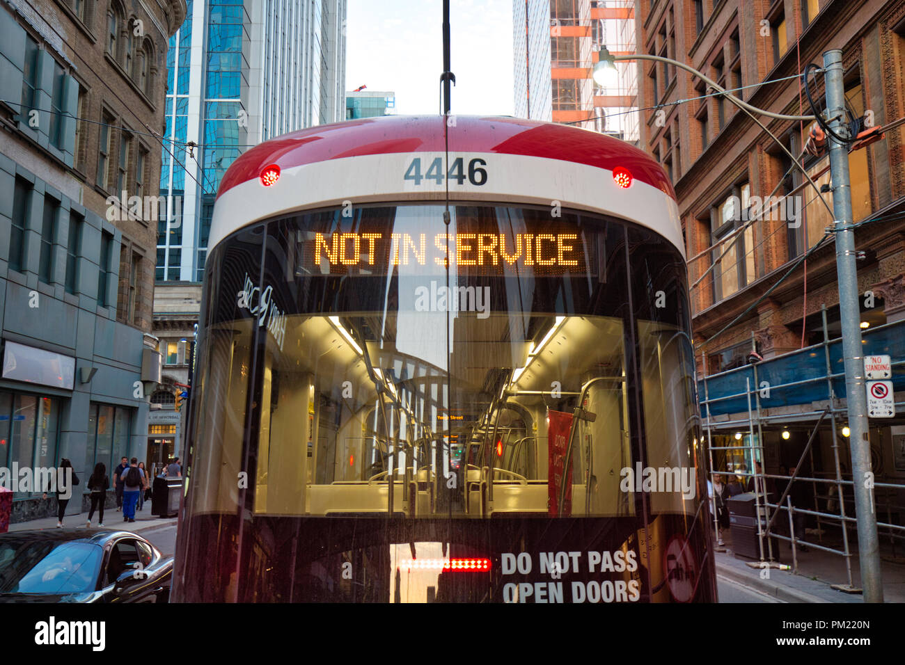 Toronto, Canada-March 7, 2018: Modernized street car in Toronto ...