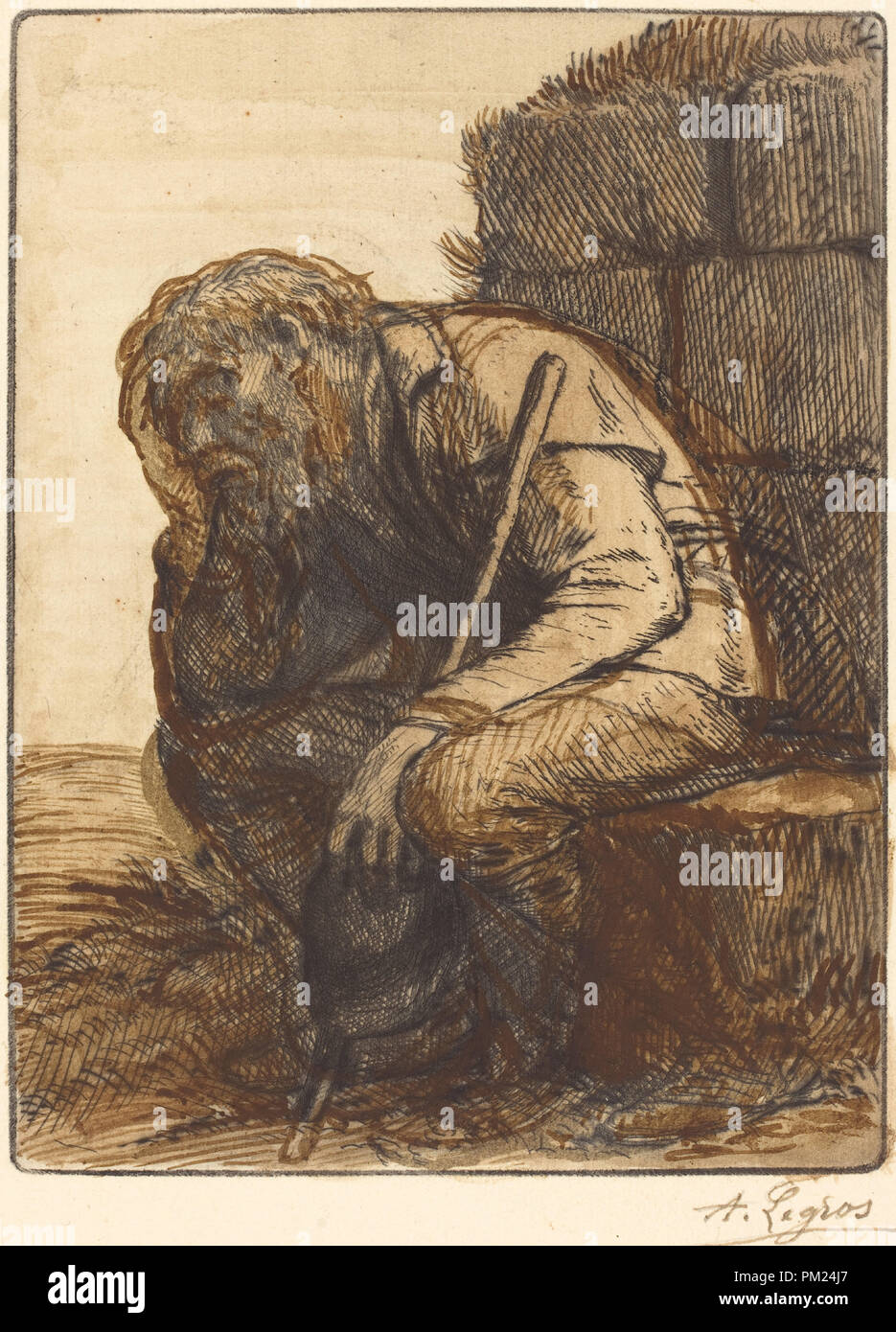 Desperate Man (Le desespere). Medium: etching and drypoint retouched ...