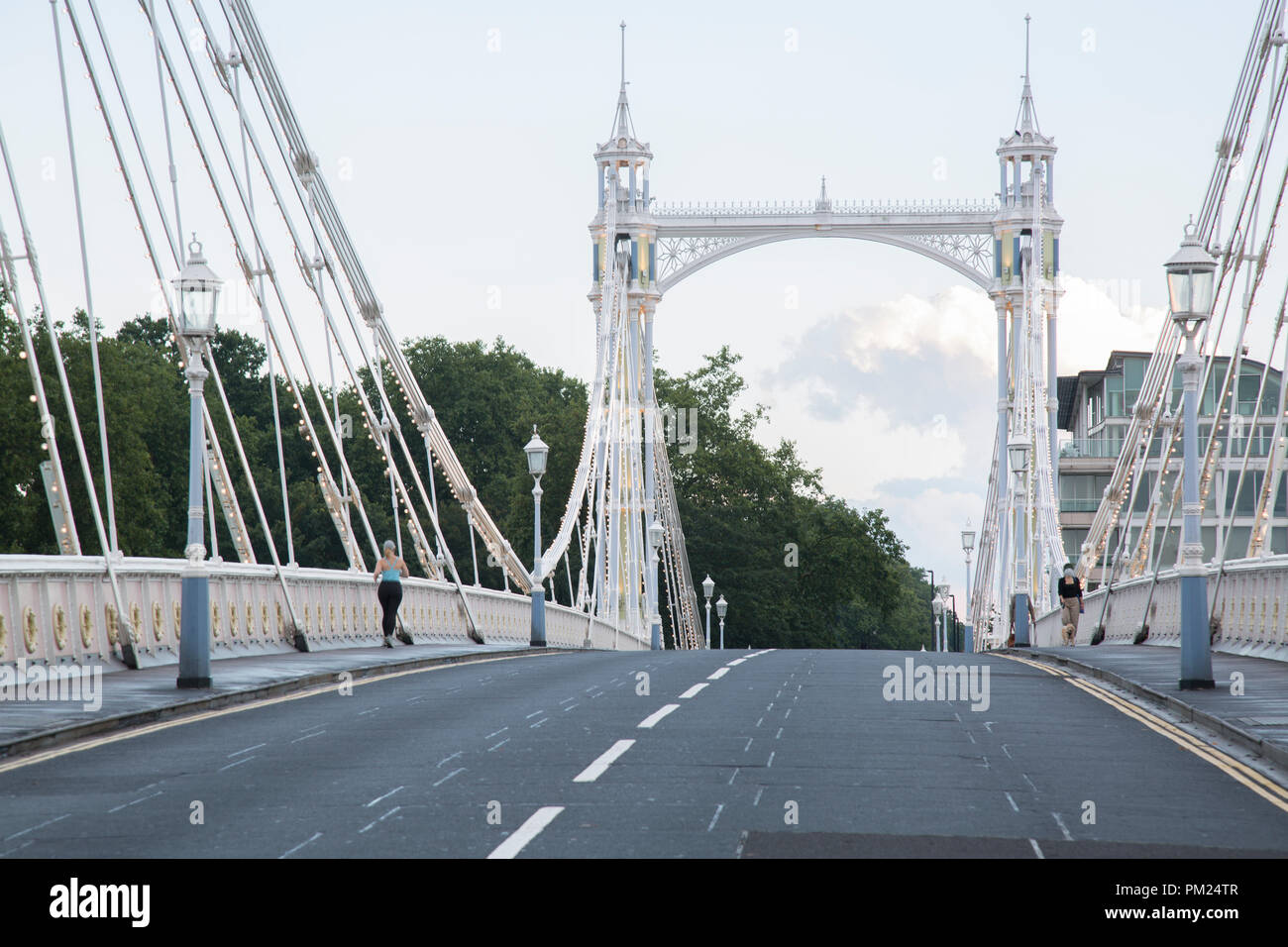 Albert Bridge; Chelsea; London; England; UK Stock Photo - Alamy