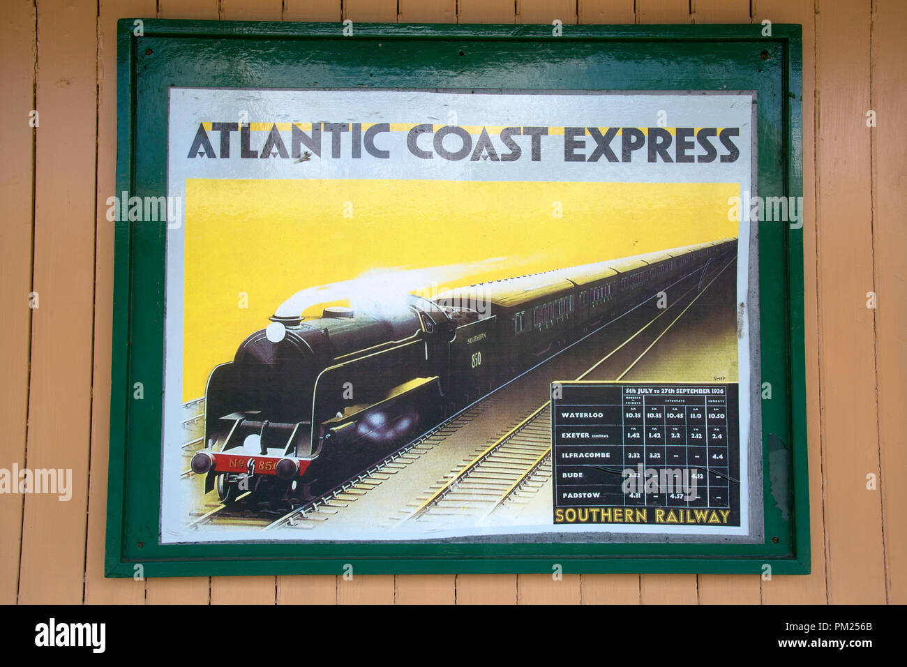Atlantic Coast Express Southern Railway Marketing Poster Stock Photo ...