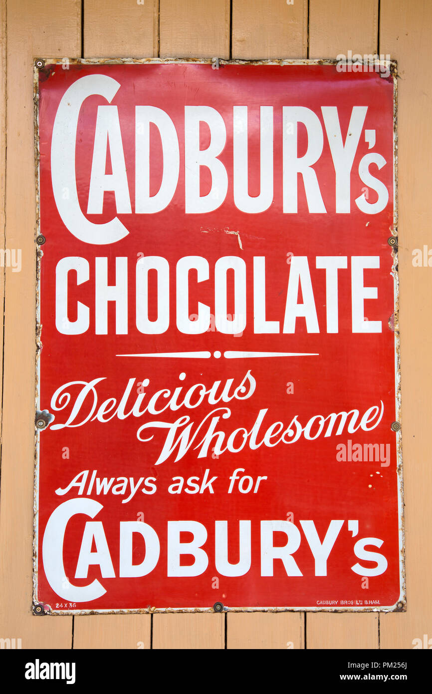 Red Cadburys Chocolate Marketing Poster Stock Photo - Alamy
