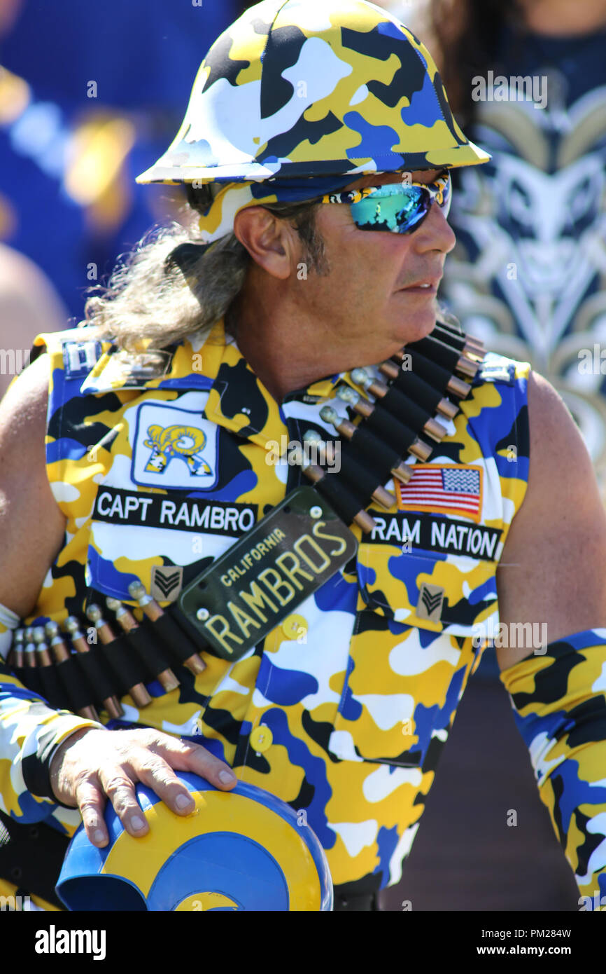 Los Angeles, CA, USA. 16th Sep, 2018. Los Angeles Rams showing his ...