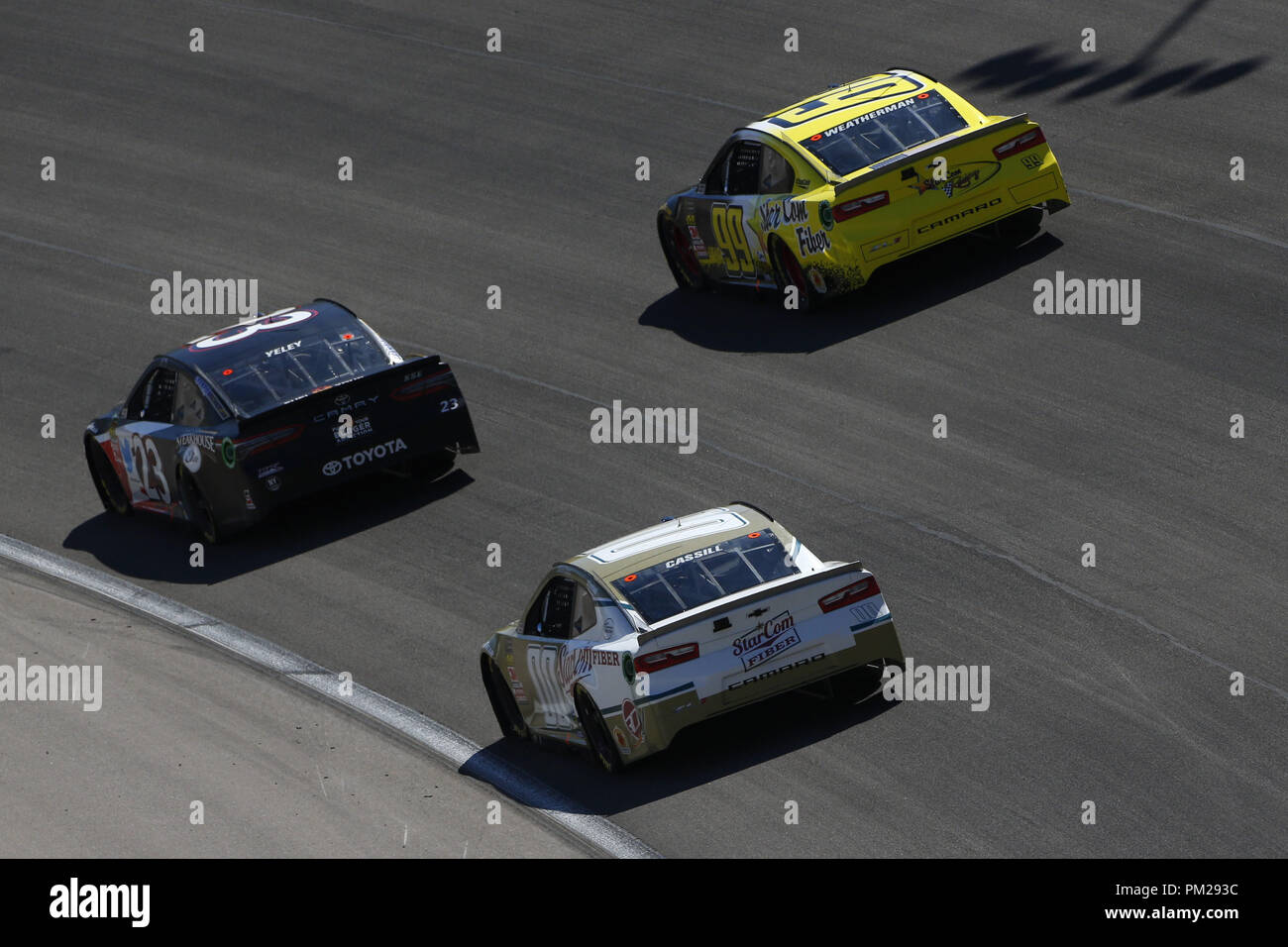 Las Vegas, Nevada, USA. 16th Sep, 2018. JJ Yeley (23) brings his car ...
