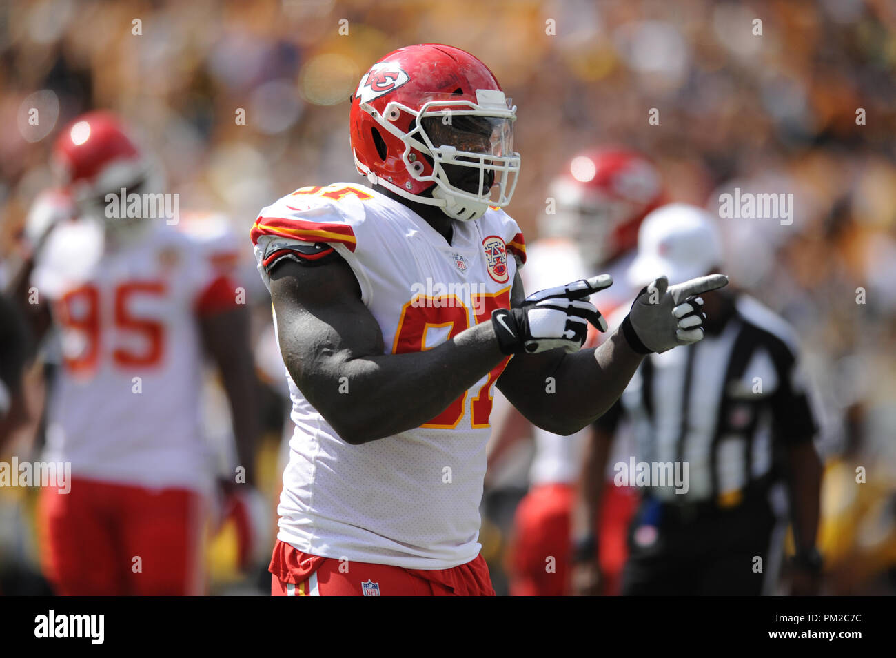 Pittsburgh, PA, USA. 16th Sep, 2018. Allen Bailey #97 during the ...