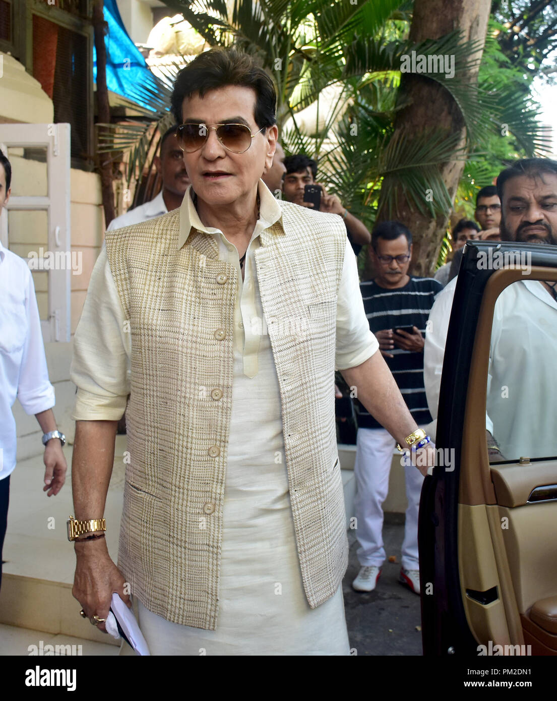 Mumbai, India. 16th Sep, 2018. Actor Jitendra seen at Ekta Kapoor house ...