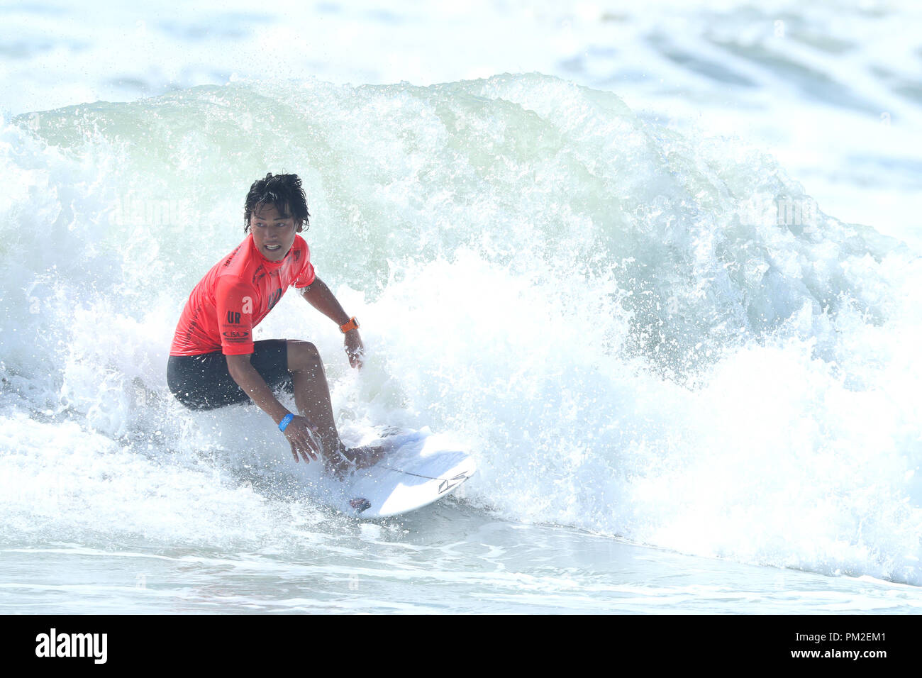 Aichi, Japan. 17th Sep, 2018. /Shun Murakami (JPN) Surfing : ISA World Surfing Games Men's heat ...