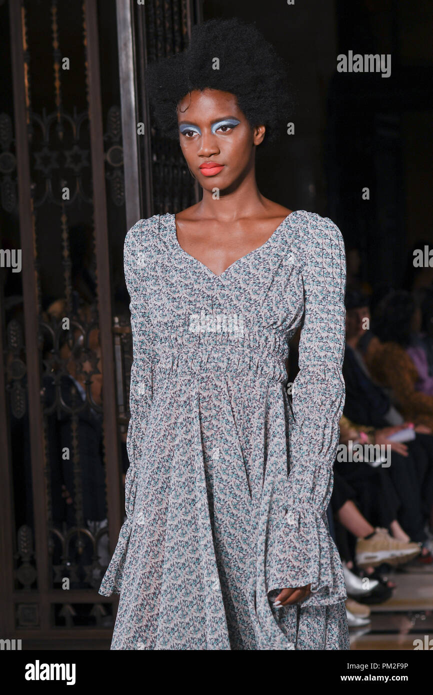 London, UK . 16th September 2018. Designer Starsica showcases is latest ...