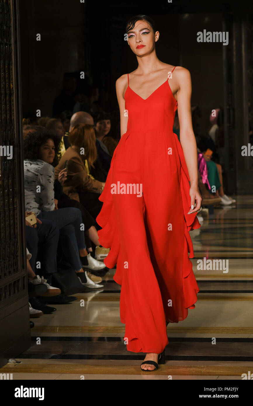 London, UK . 16th September 2018. Designer Starsica showcases is latest ...