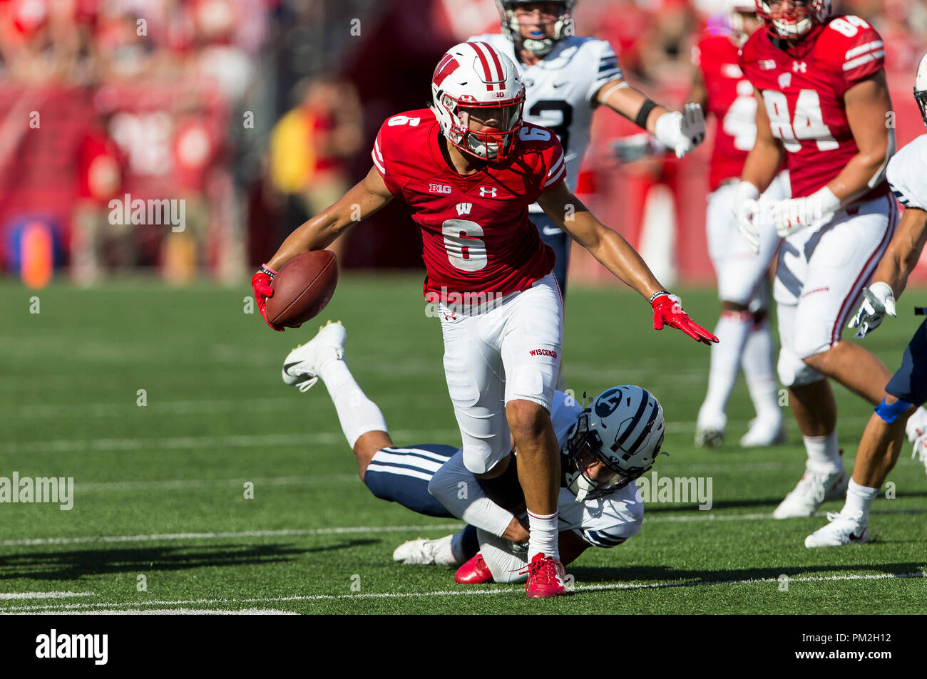 Madison, WI, USA. 15th Sep, 2018. Wisconsin Badgers wide receiver Danny ...