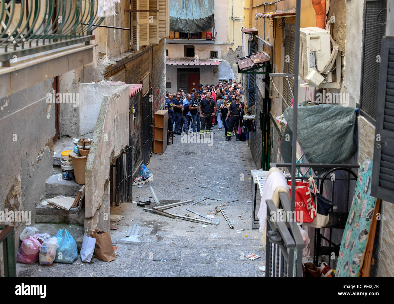 Naples, Italy. 17th September 2018. An explosion occurred shortly after ...