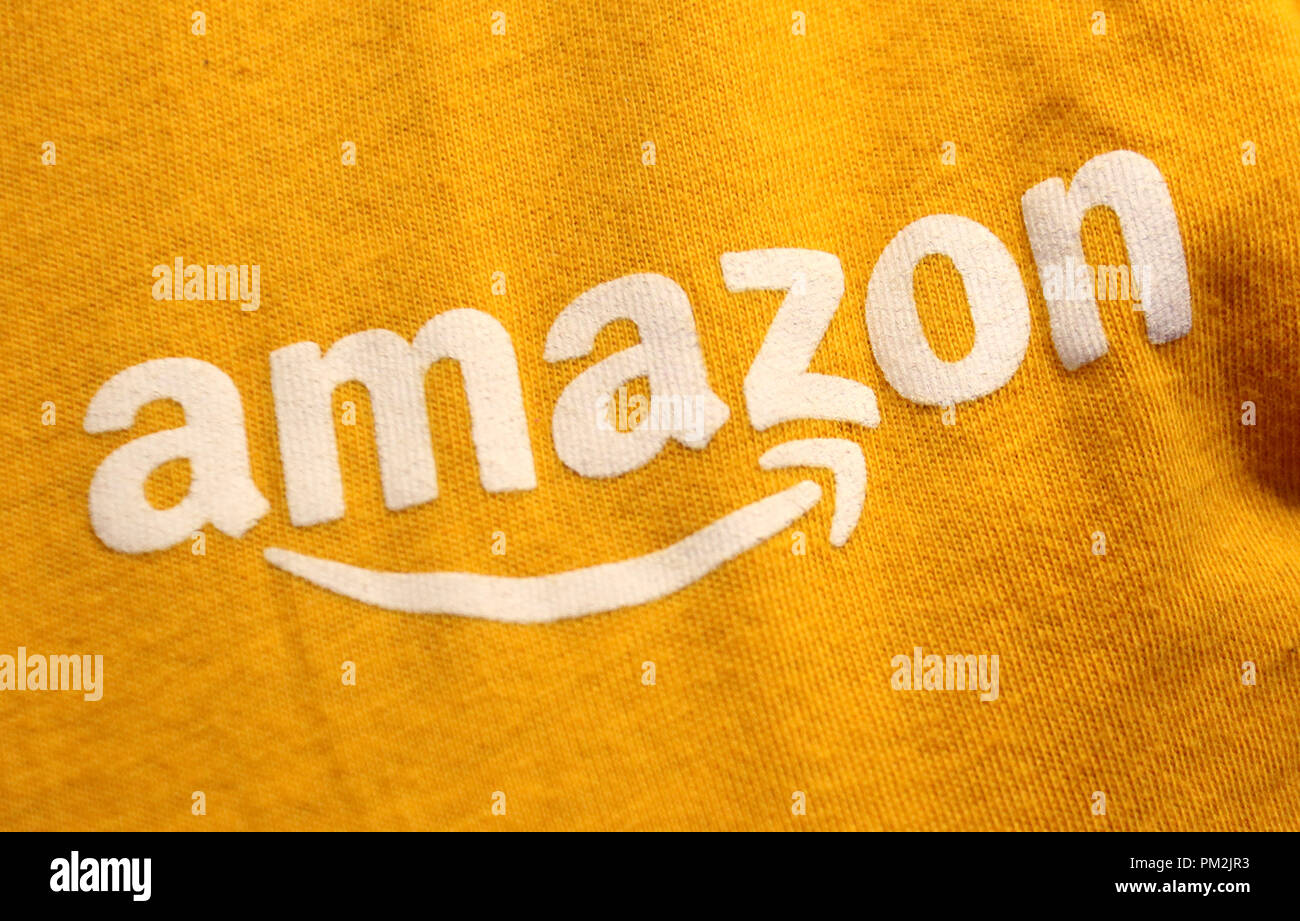 New York City, New York, USA. 17th Sep, 2018. A view of the Amazon logo ...