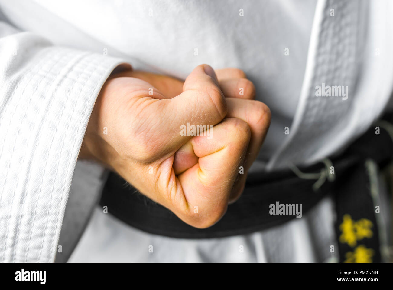 Closeup of karate fighter making a fist Stock Photo - Alamy