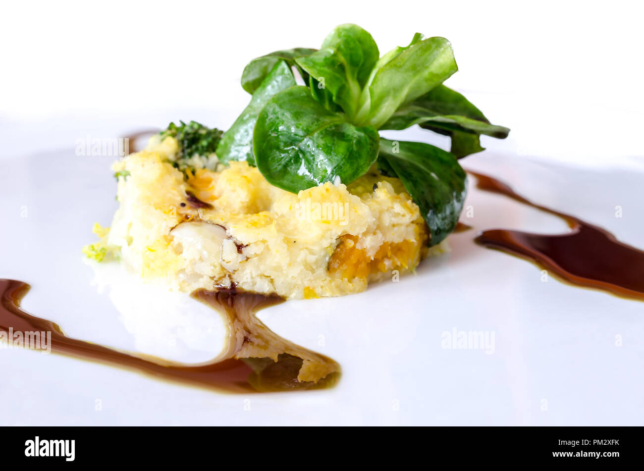 Millet pie with vegetables served as a cold appetizer Stock Photo - Alamy