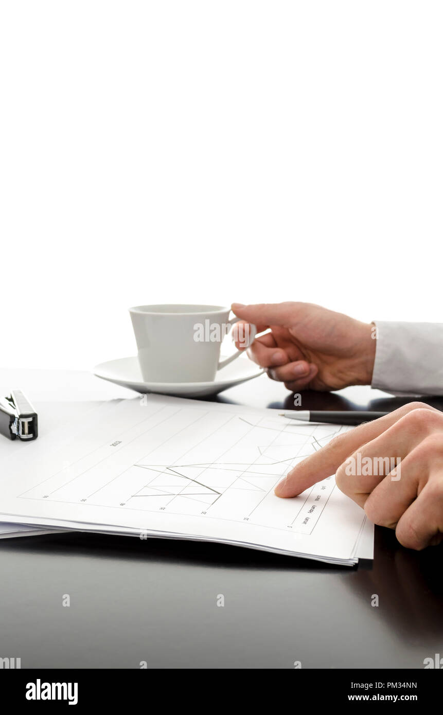 Male businessman pointing documents hi-res stock photography and images ...