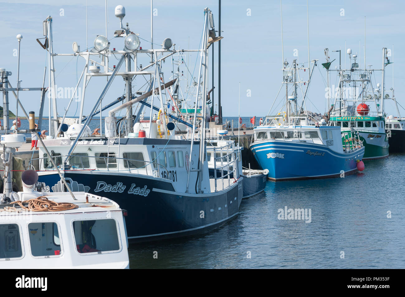 Fishing boats, NS, Canada Stock Photo - Alamy