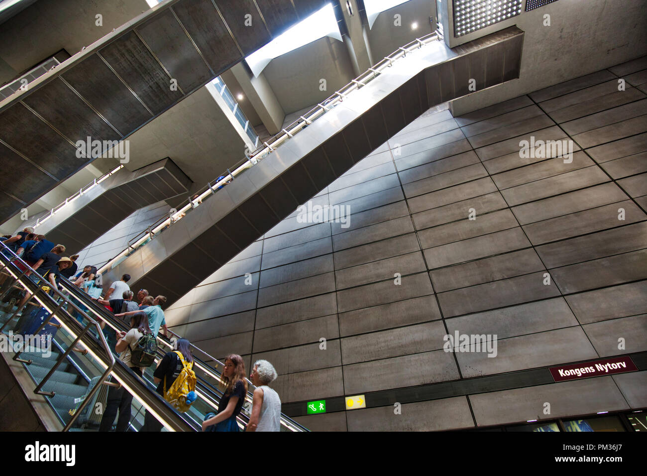 Copenhagen, Denmark-2 August, 2018: Copenhagen subway, Kongens Nytorv ...