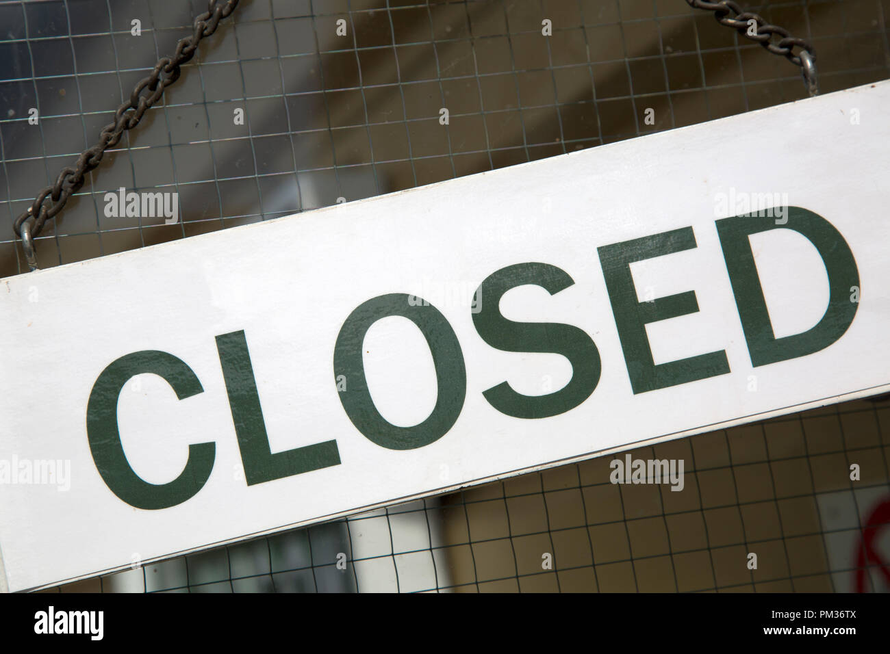 Closed Sign on Door Window Stock Photo - Alamy