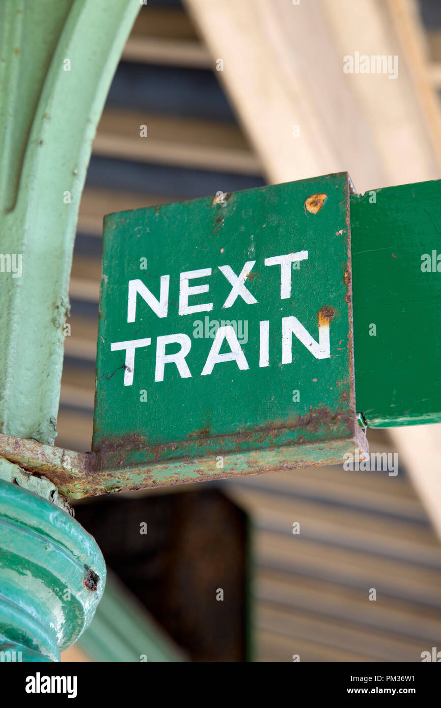 Next train sign hi-res stock photography and images - Alamy