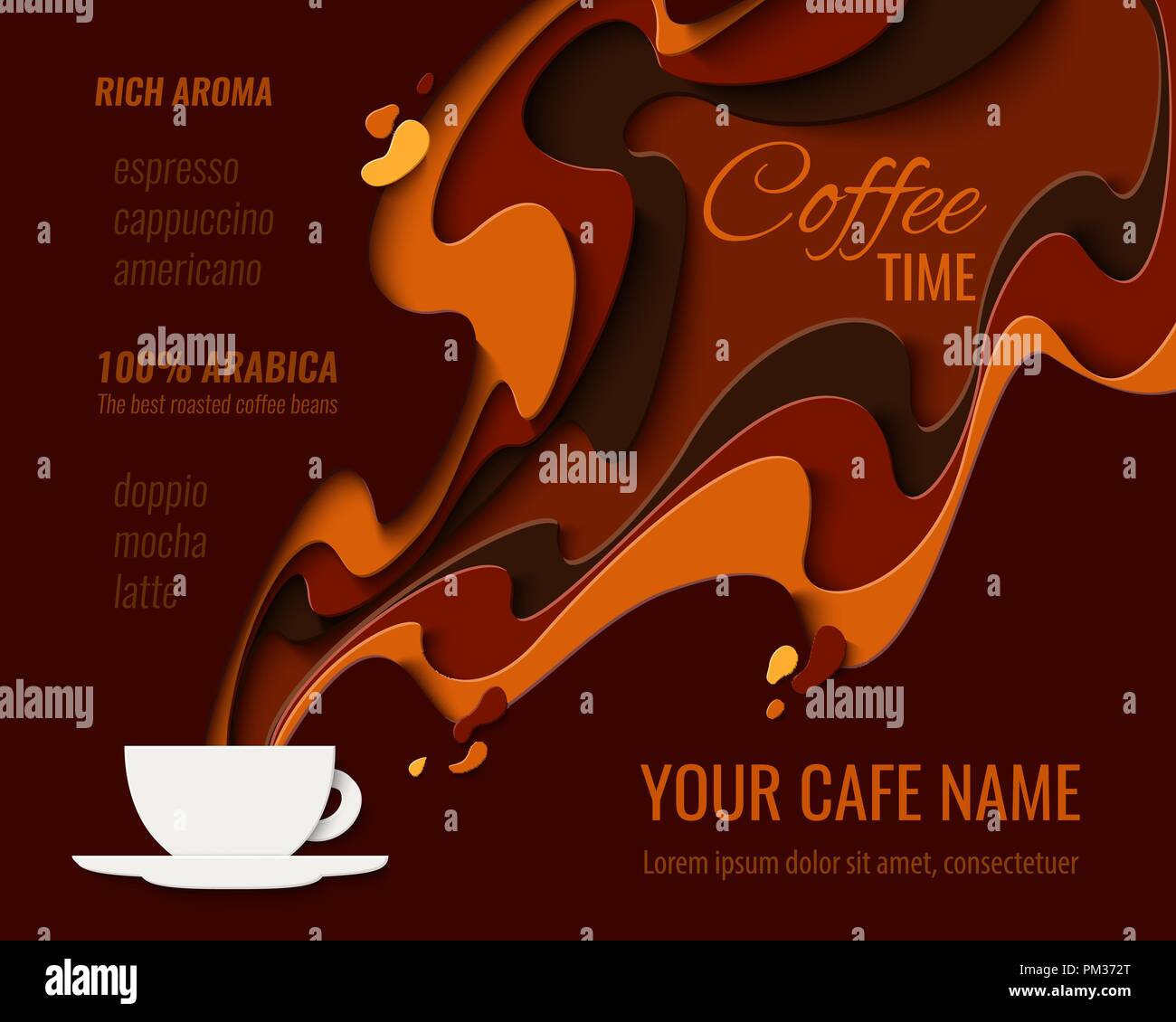 Coffee menu vector background Stock Vector Image & Art - Alamy