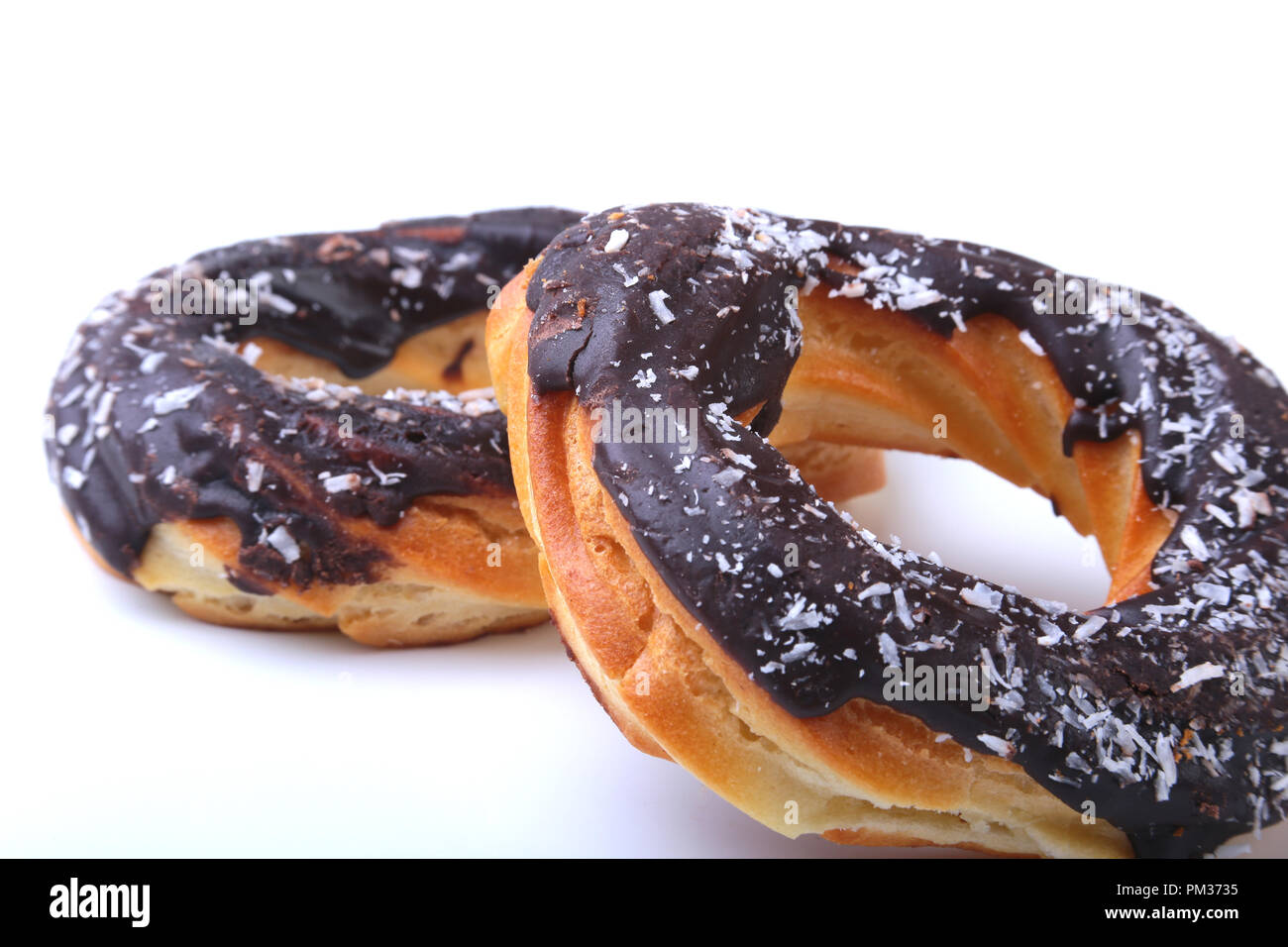 Homemade Traditional polish sweets doughnuts isolated on white ...