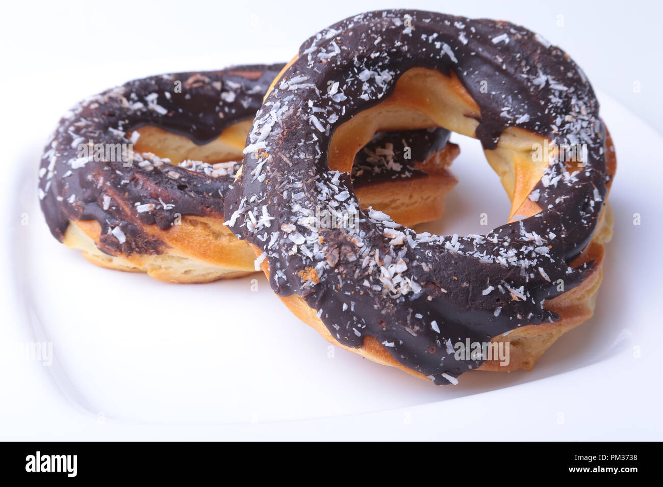 Homemade Traditional polish sweets doughnuts isolated on white ...