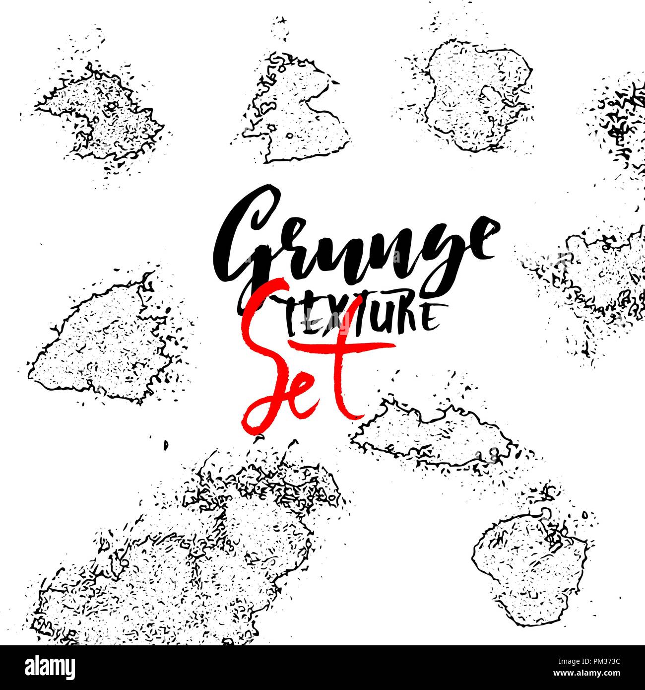 Grunge spray texture set. Vector illustration Stock Vector Image & Art ...