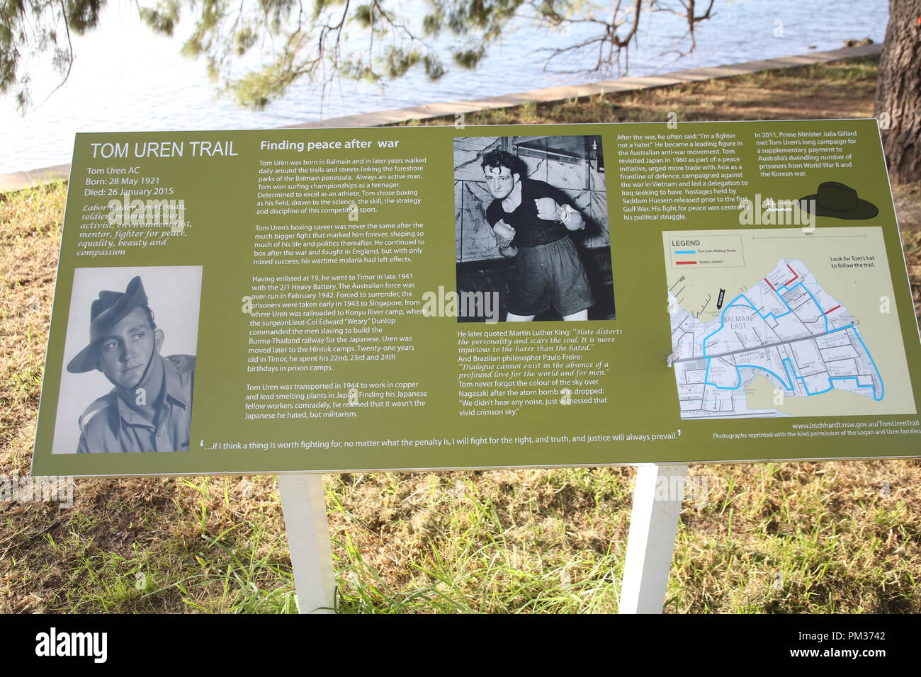 Information about the Tom Uren Trail at Propeller Park, Balmain East ...