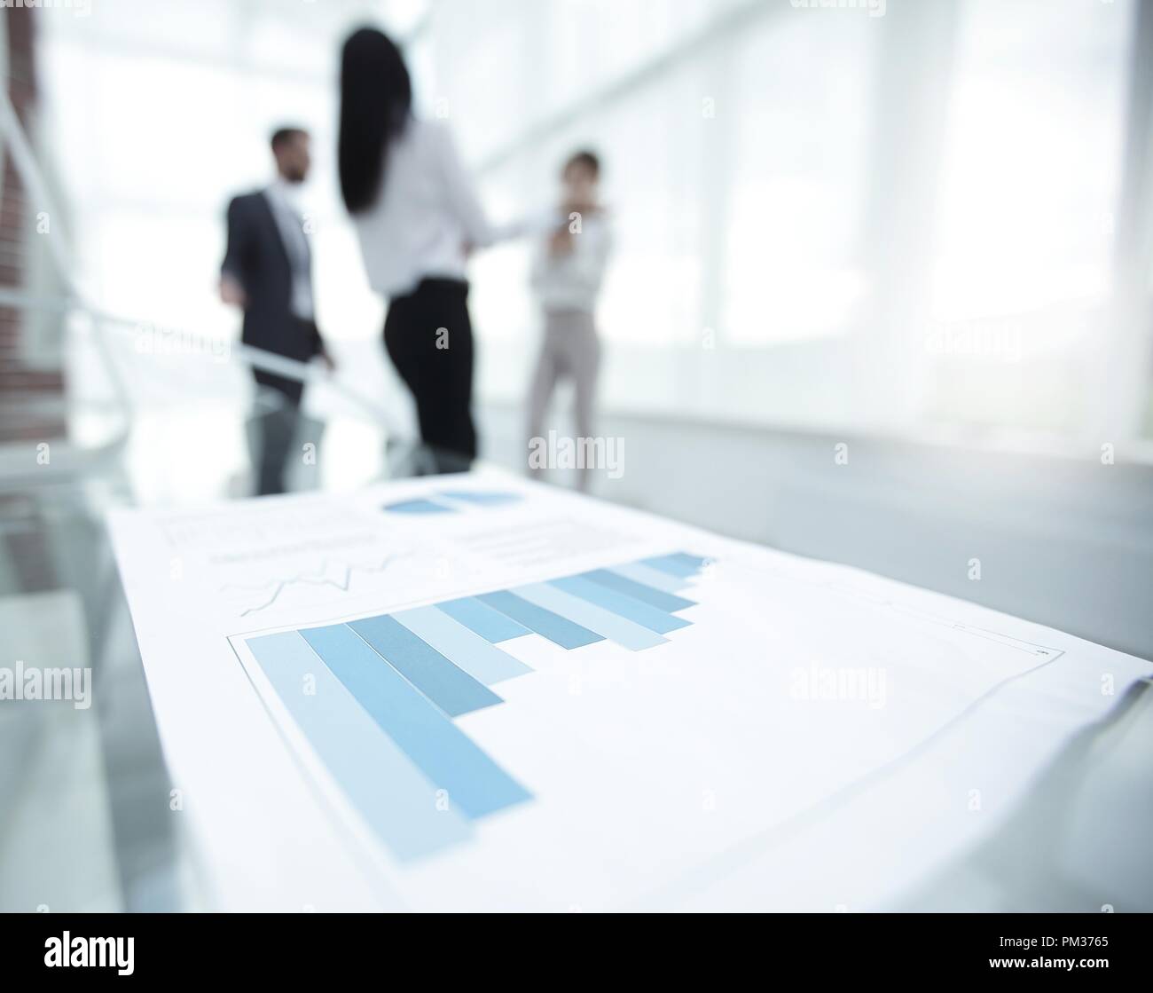 Blurred image of the desktop in the office. business background Stock ...