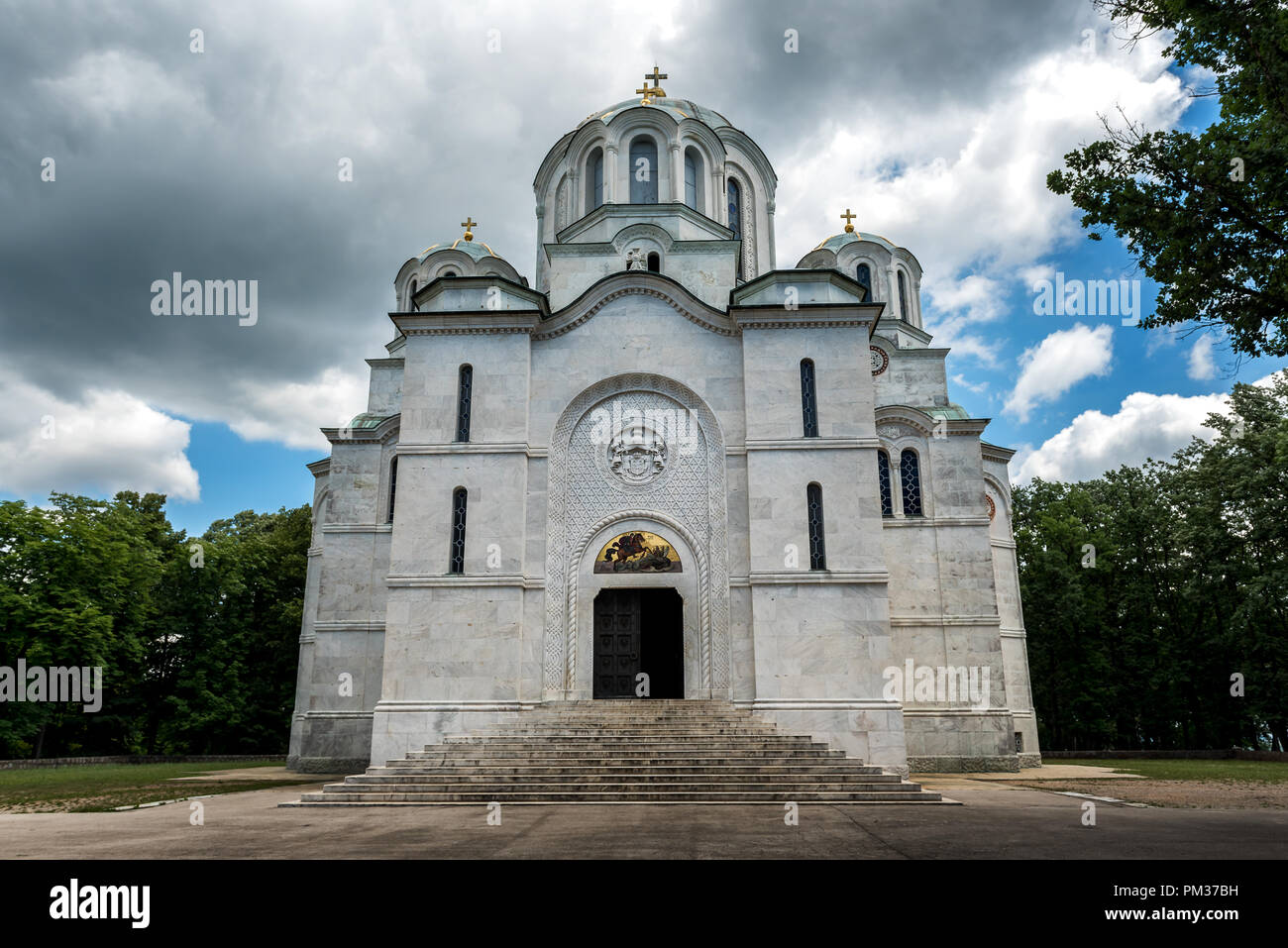 Saint George`s Church Oplenac, is the mausoleum of the Serbian and ...