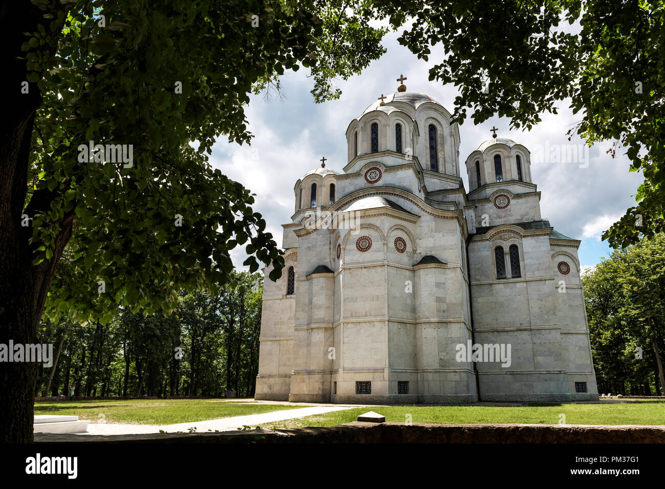 Saint George`s Church Oplenac, is the mausoleum of the Serbian and ...