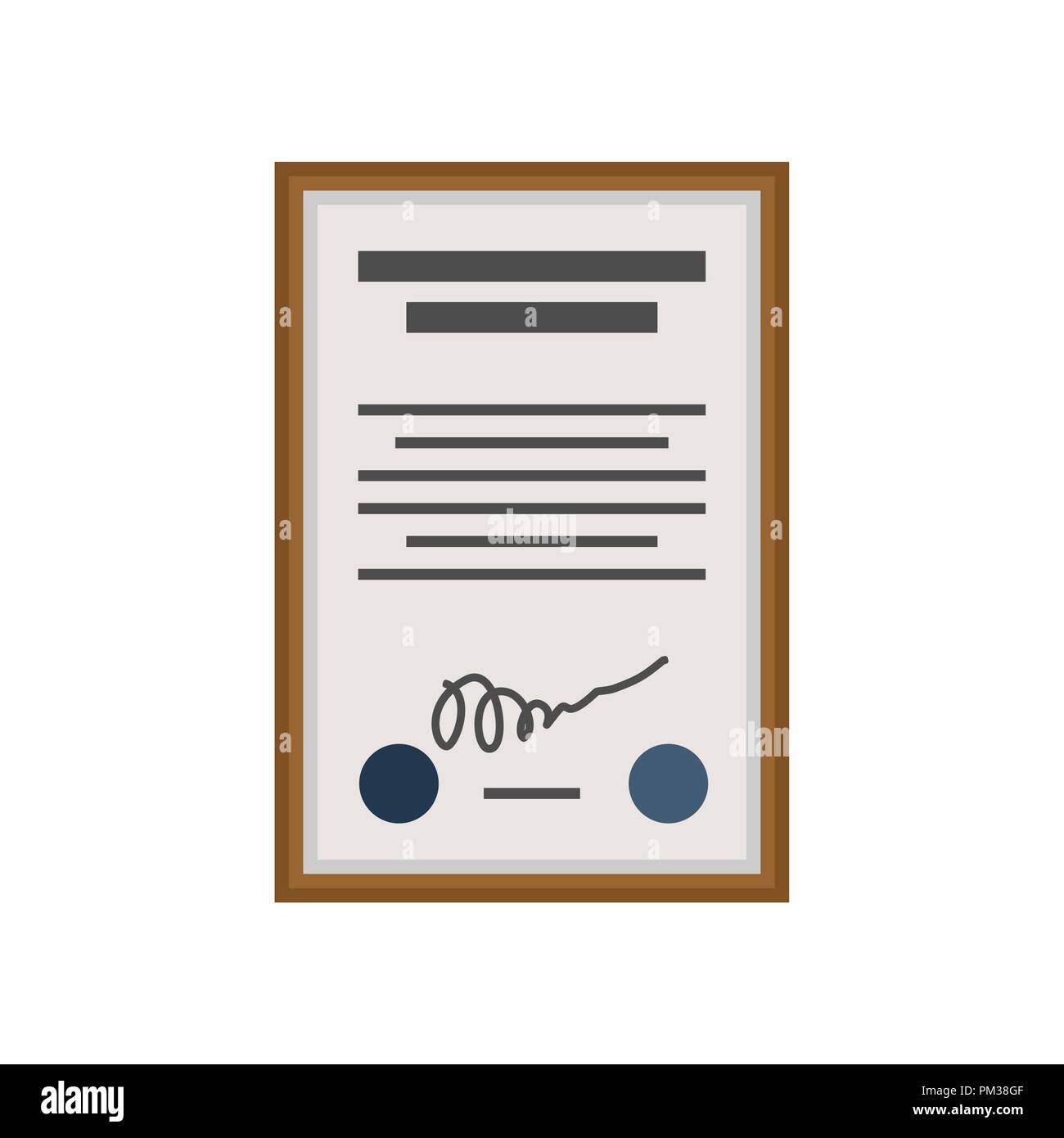 Certificate isolated. Diploma sign. Award icon template. Vector ...