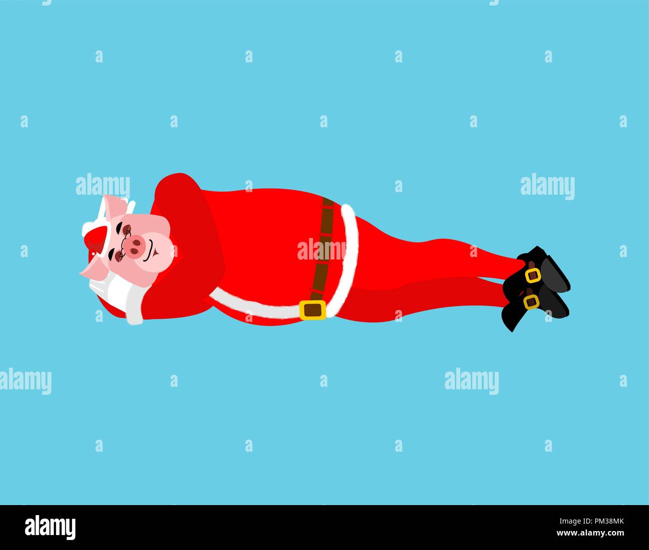 Santa asleep illustration Stock Vector Images - Alamy