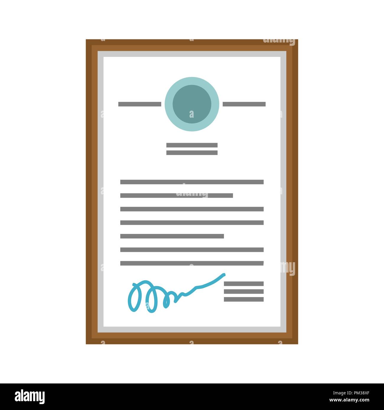 Certificate isolated. Diploma sign. Award icon template. Vector ...