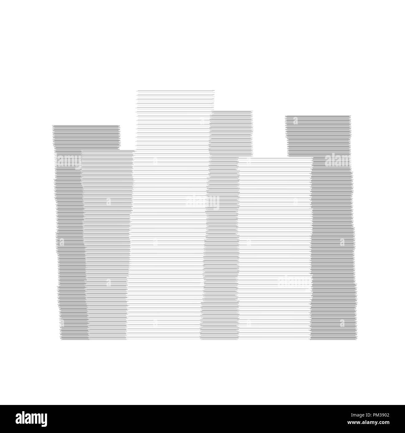 Stack of documents isolated. Pile of papers. Vector illustration Stock ...