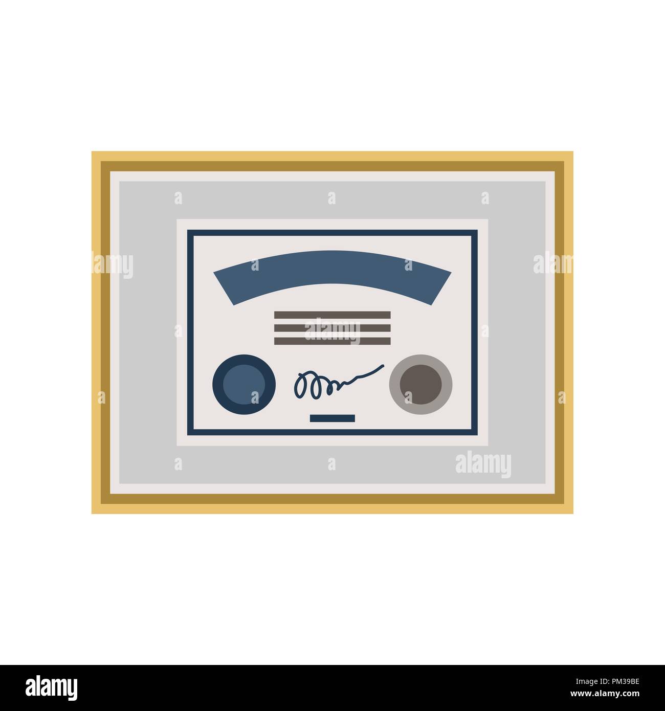 Certificate isolated. Diploma sign. Award icon template. Vector ...