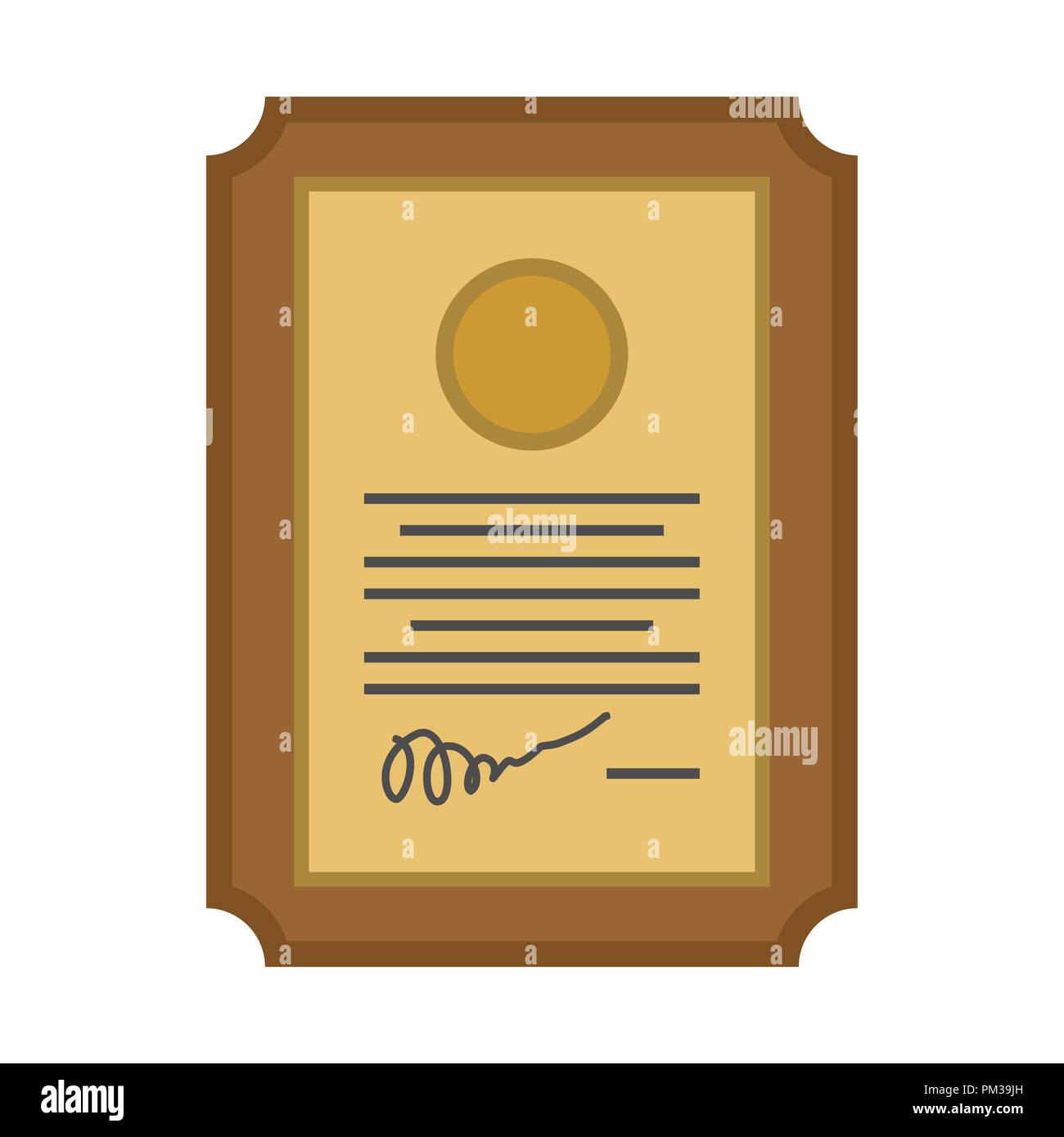 Certificate isolated. Diploma sign. Award icon template. Vector ...