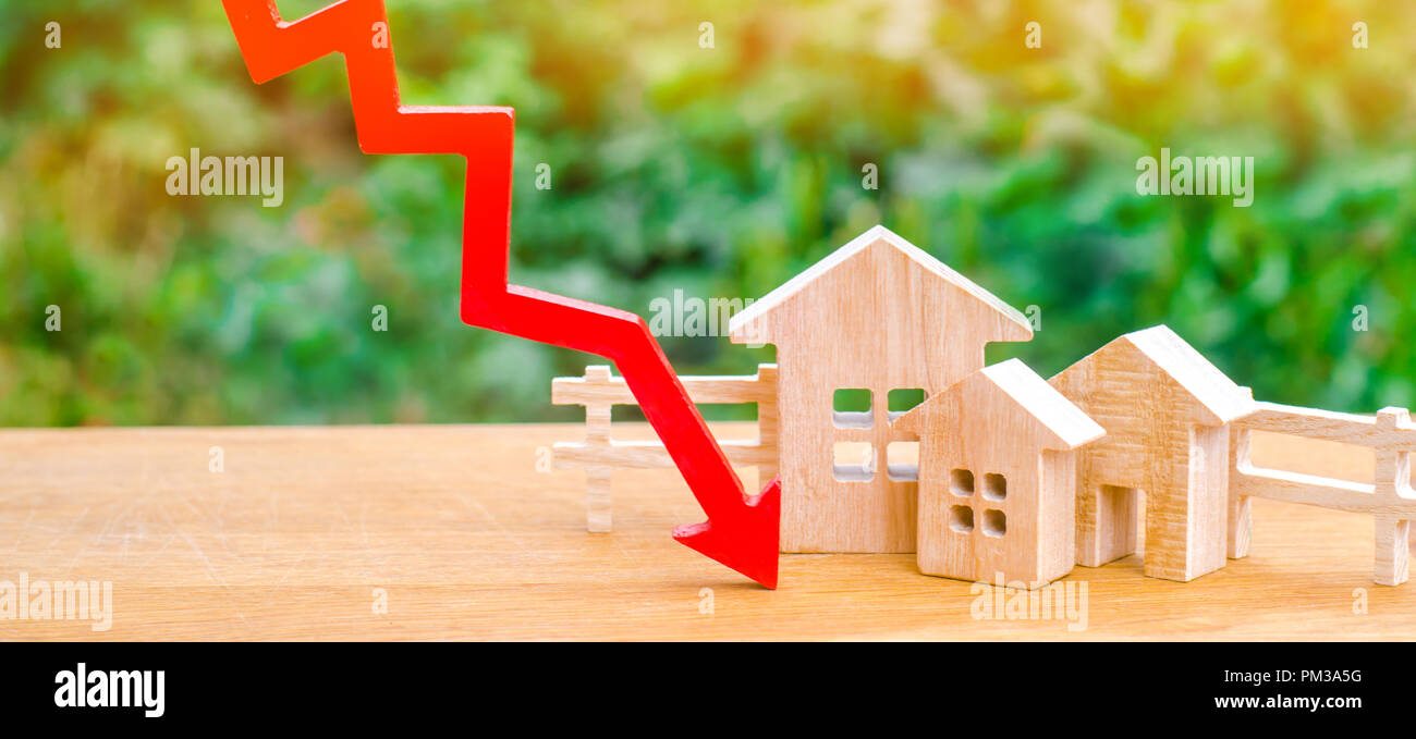 a decline in property prices. population decline. falling interest on ...