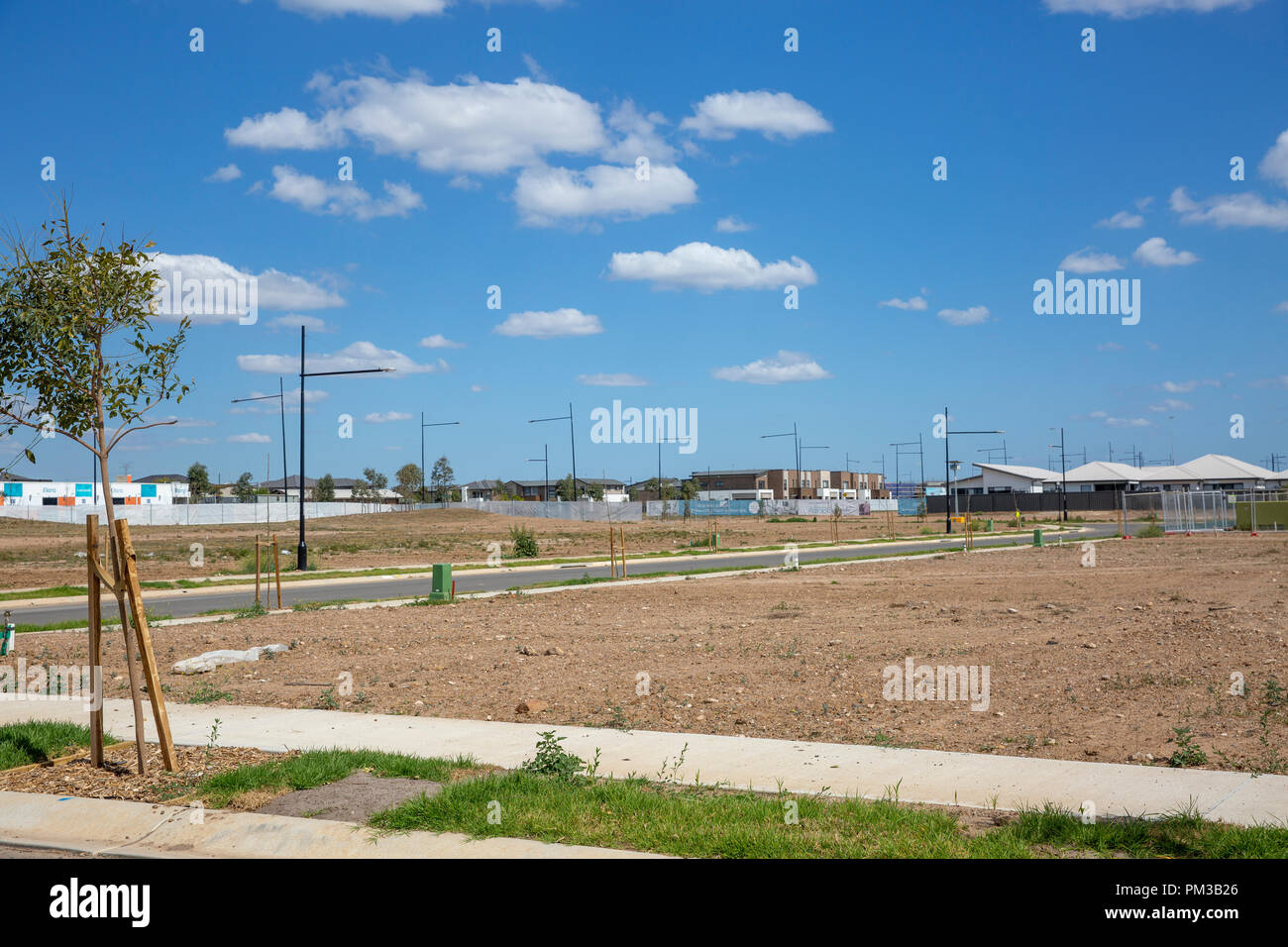 New homes being built in Sydney Marsden Park, New South Wales,Australia ...
