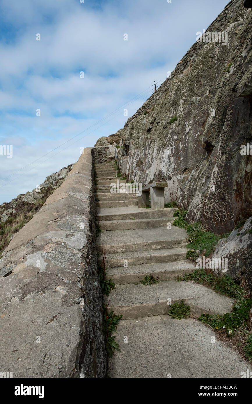 Pathway leading to South Stack Lighthouse, Holy Island, Anglesey, Wales ...