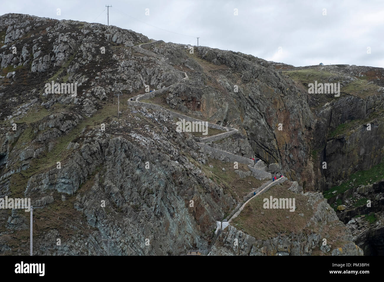 Pathway leading to South Stack Lighthouse, Holy Island, Anglesey, Wales ...