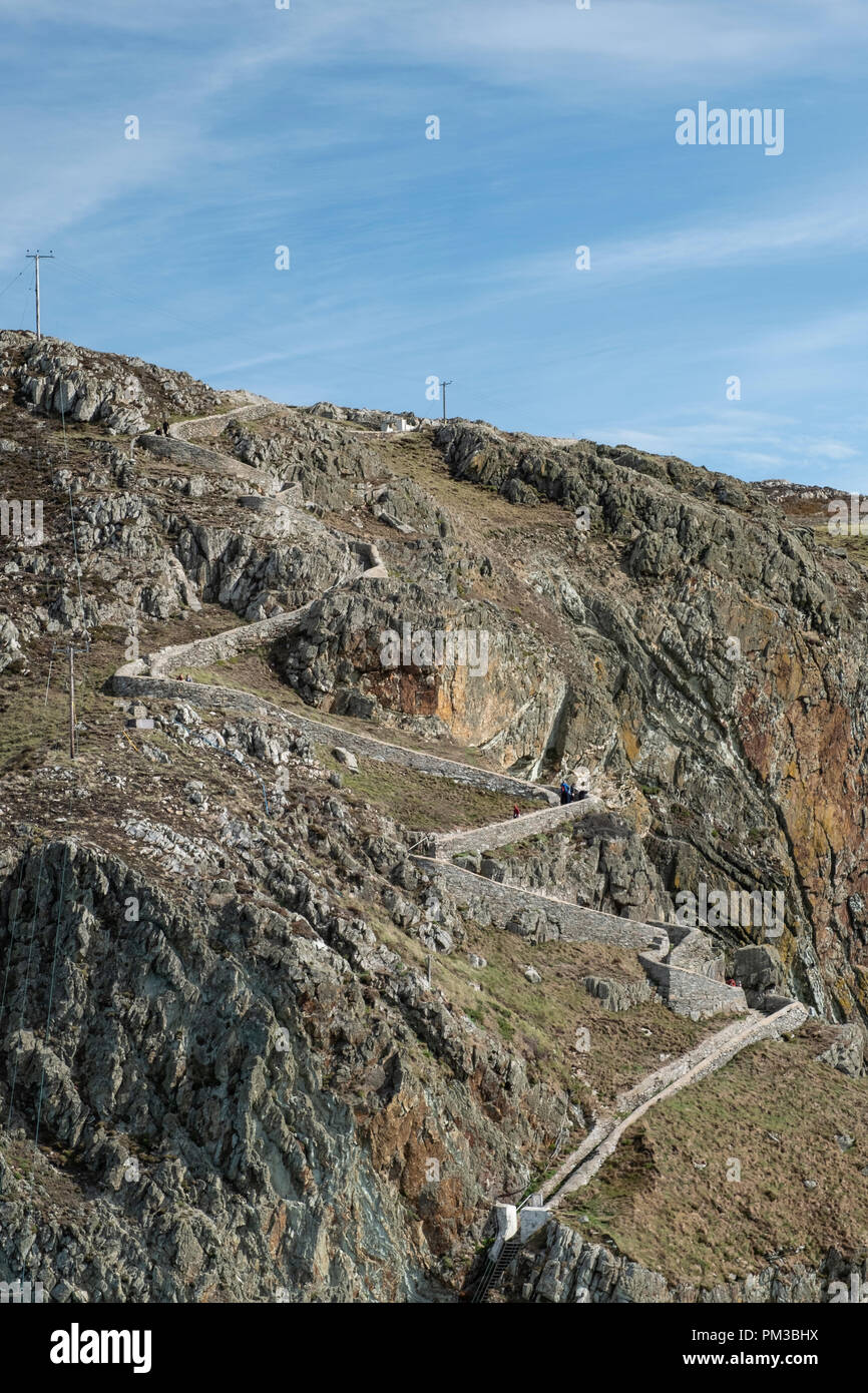 Pathway leading to South Stack Lighthouse, Holy Island, Anglesey, Wales ...