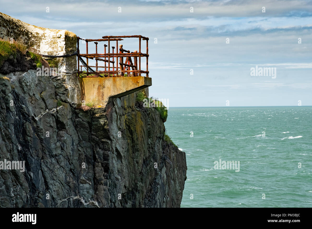 The Cliffs on the island of South Stack Lighthouse, Holy Island ...