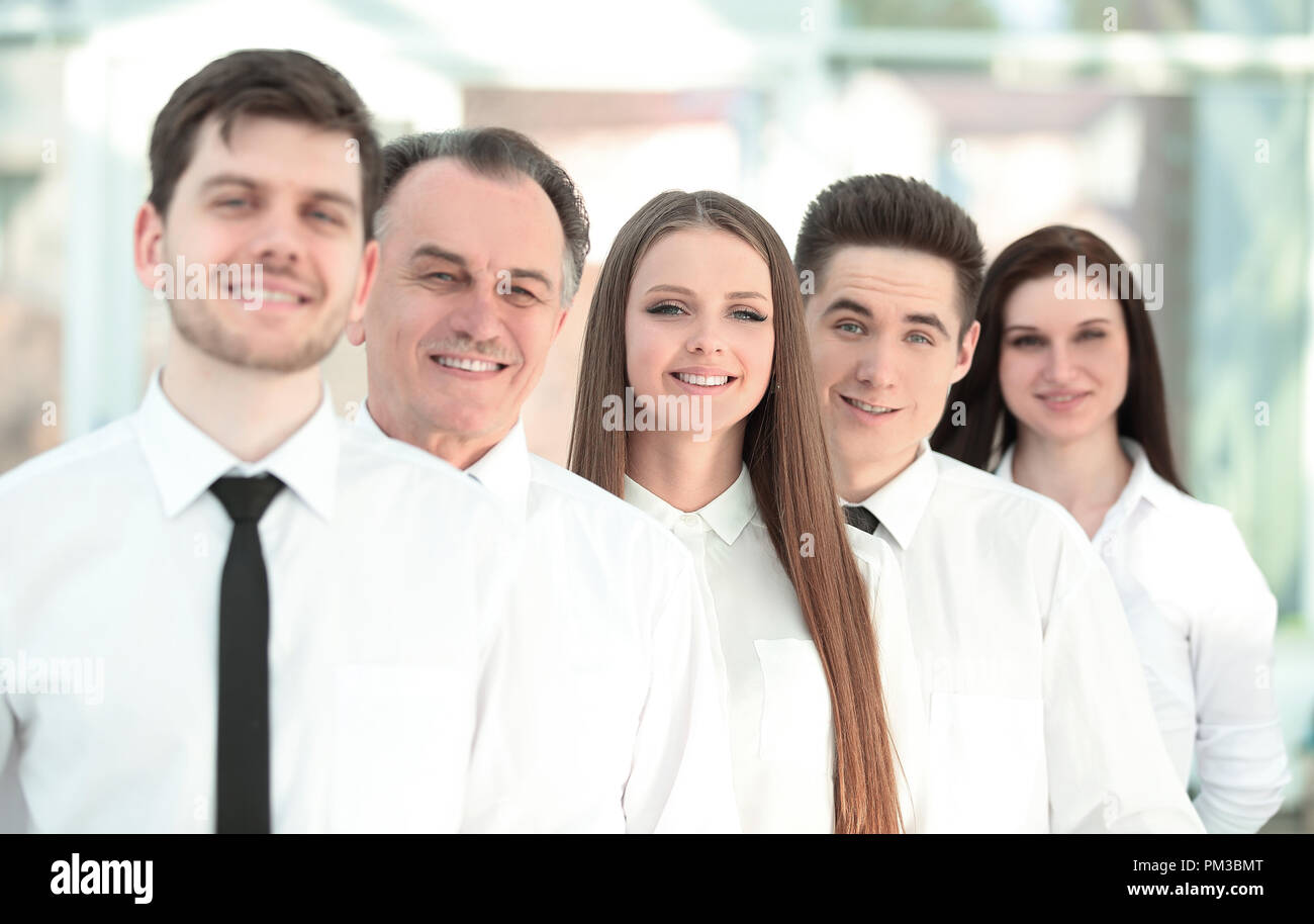 close up. confident business team on blurred background office Stock ...