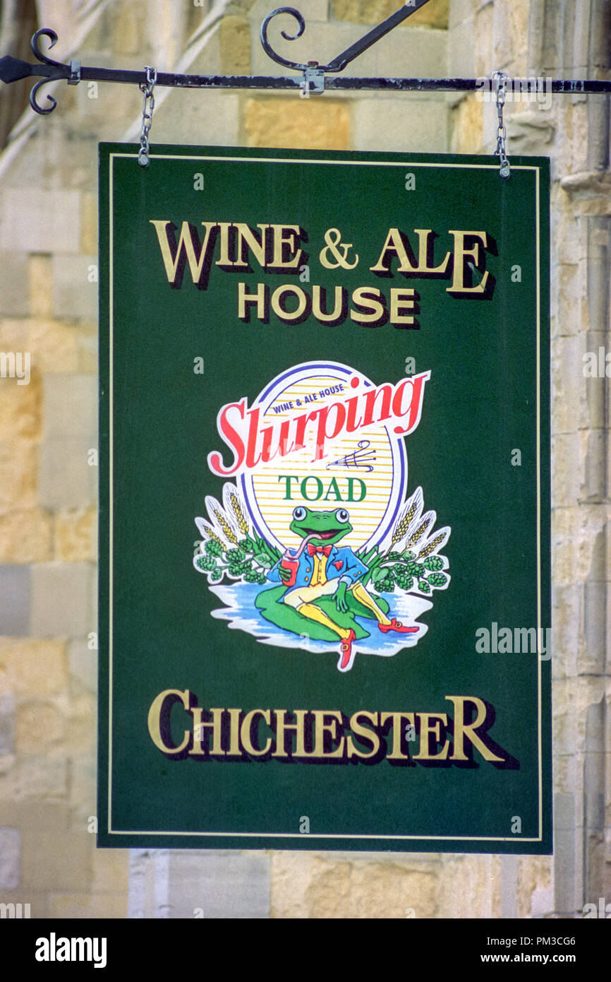 The Slurping Toad pub in Chichester Stock Photo - Alamy